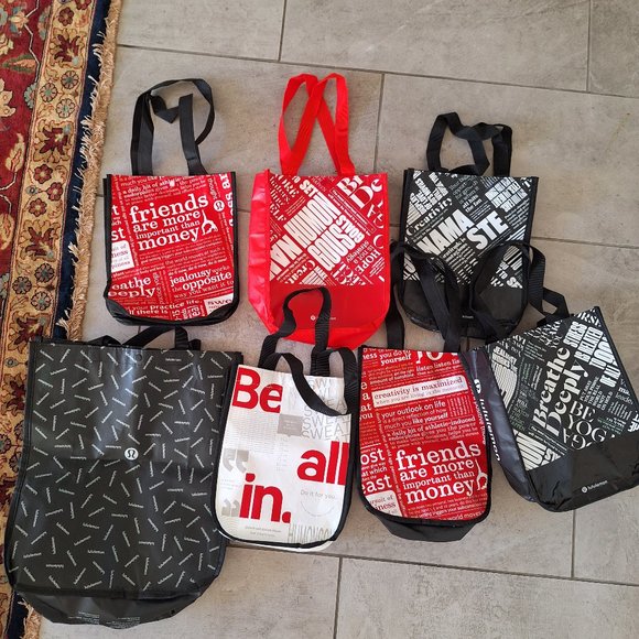 lululemon athletica | Bags | Lot Of 7 Lululemon Athletica Shopping ...